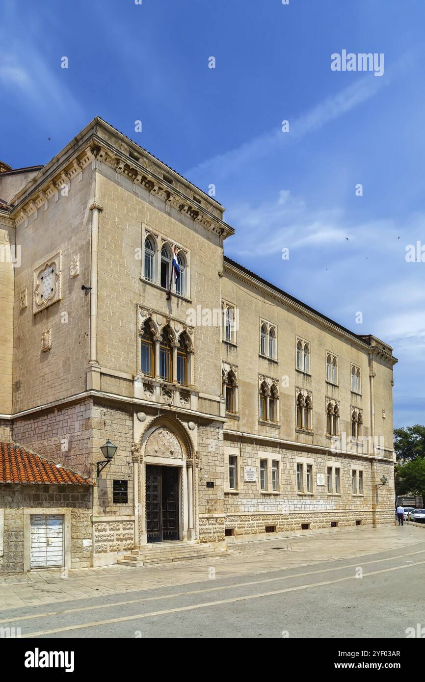 Courthouse Palace on the waterfront in Trogir, Croatia, Europe Stock ...