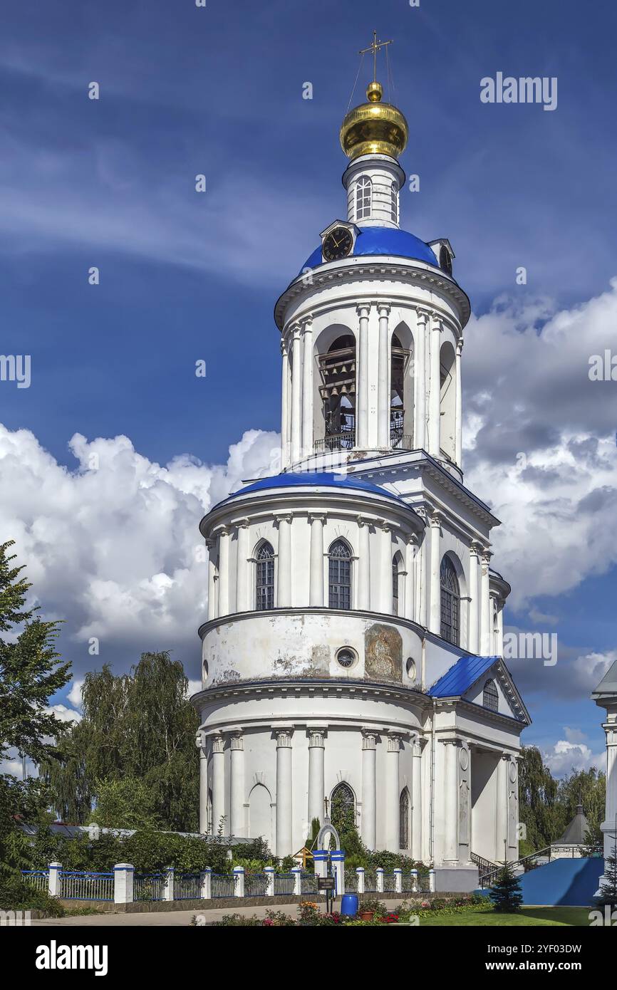 Bell tower of All Sacred with gateway church of the Assumption of the ...