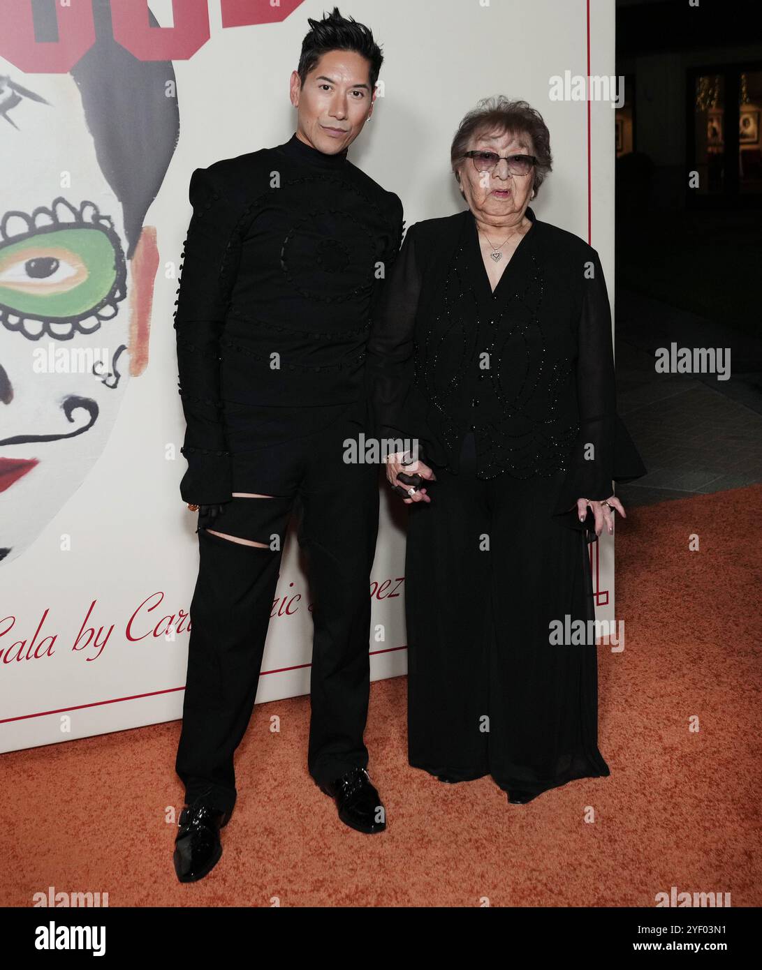 Los Angeles, USA. 01st Nov, 2024. (L-R) Carlos Eric Lopez and Grandma ...