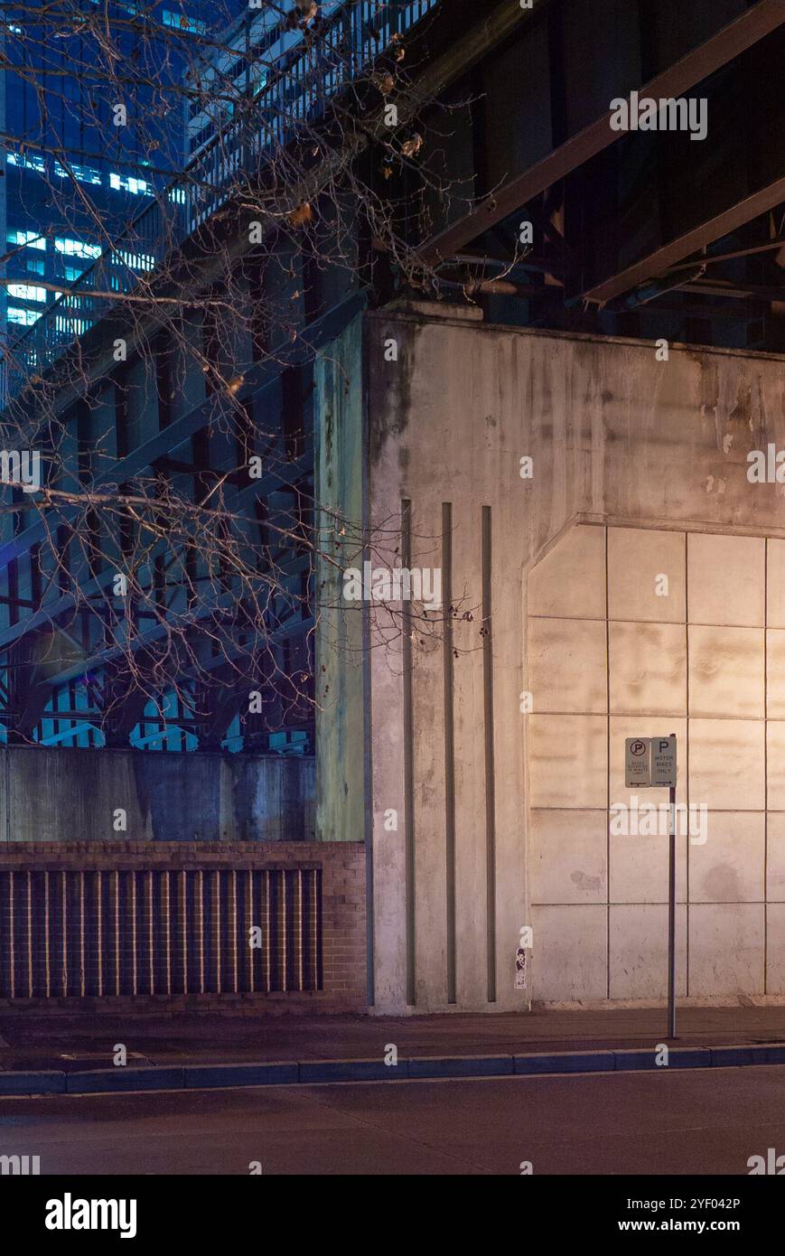 A night view of architectural detail on Harrington Street in The Rocks ...