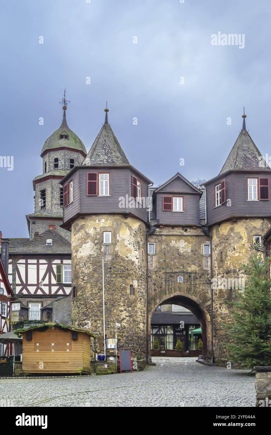 View of the towers of braunfels castle hi-res stock photography and ...