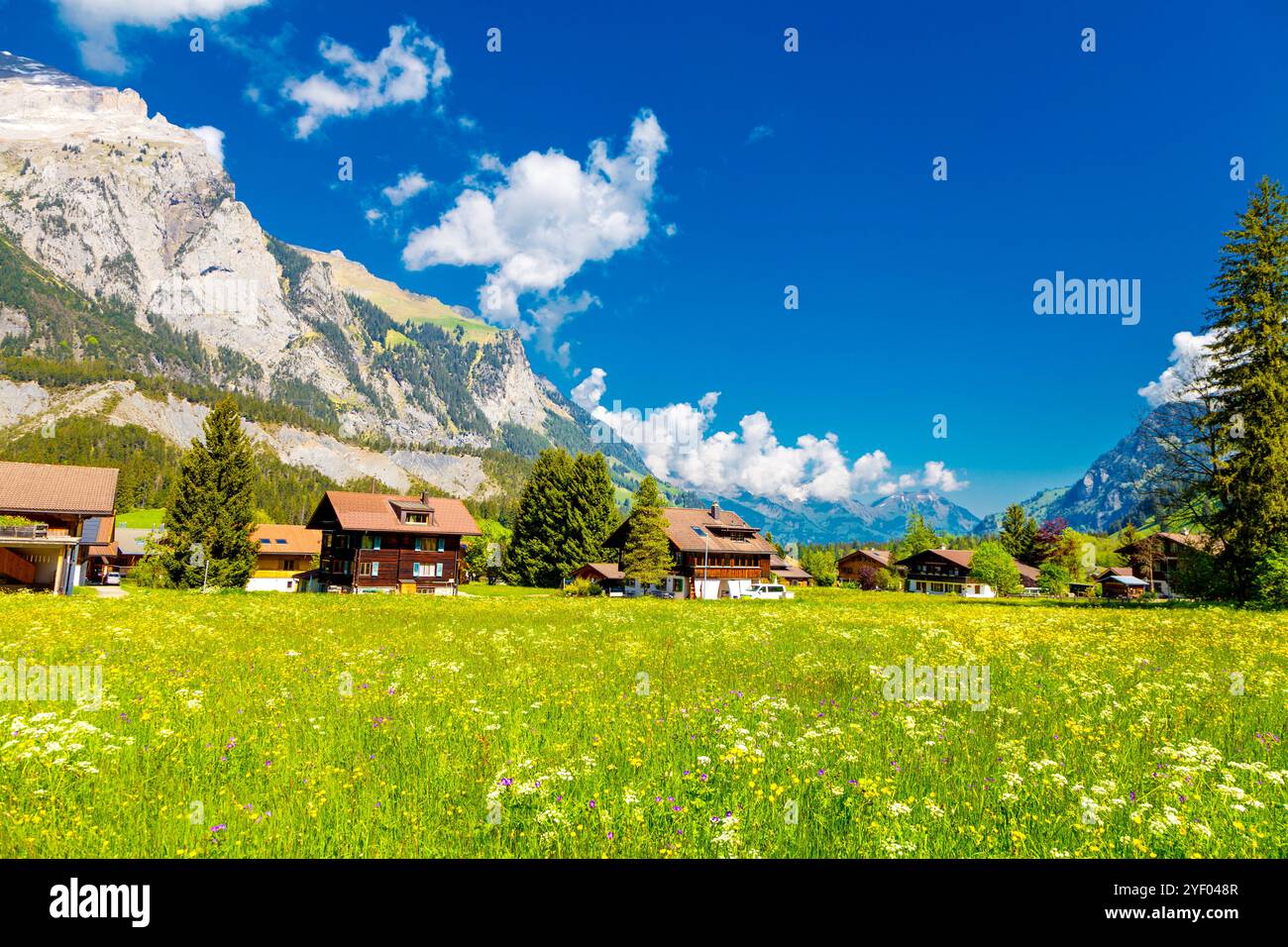 Kandersteg village bernese oberland switzerland hi-res stock ...