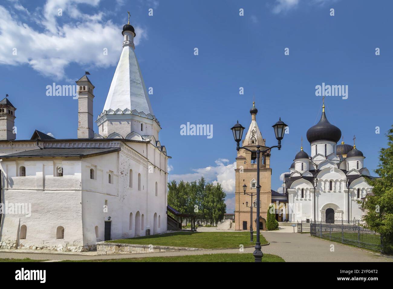 Churches on the territory of Holy Dormition Monastery, Staritsa, Russia ...