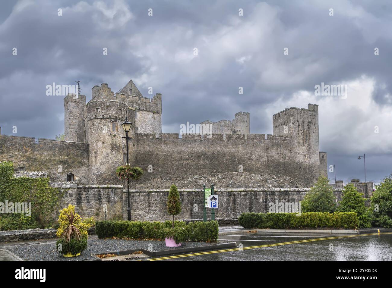 Cahir Castle is one of the largest castles in Ireland, is sited on an ...