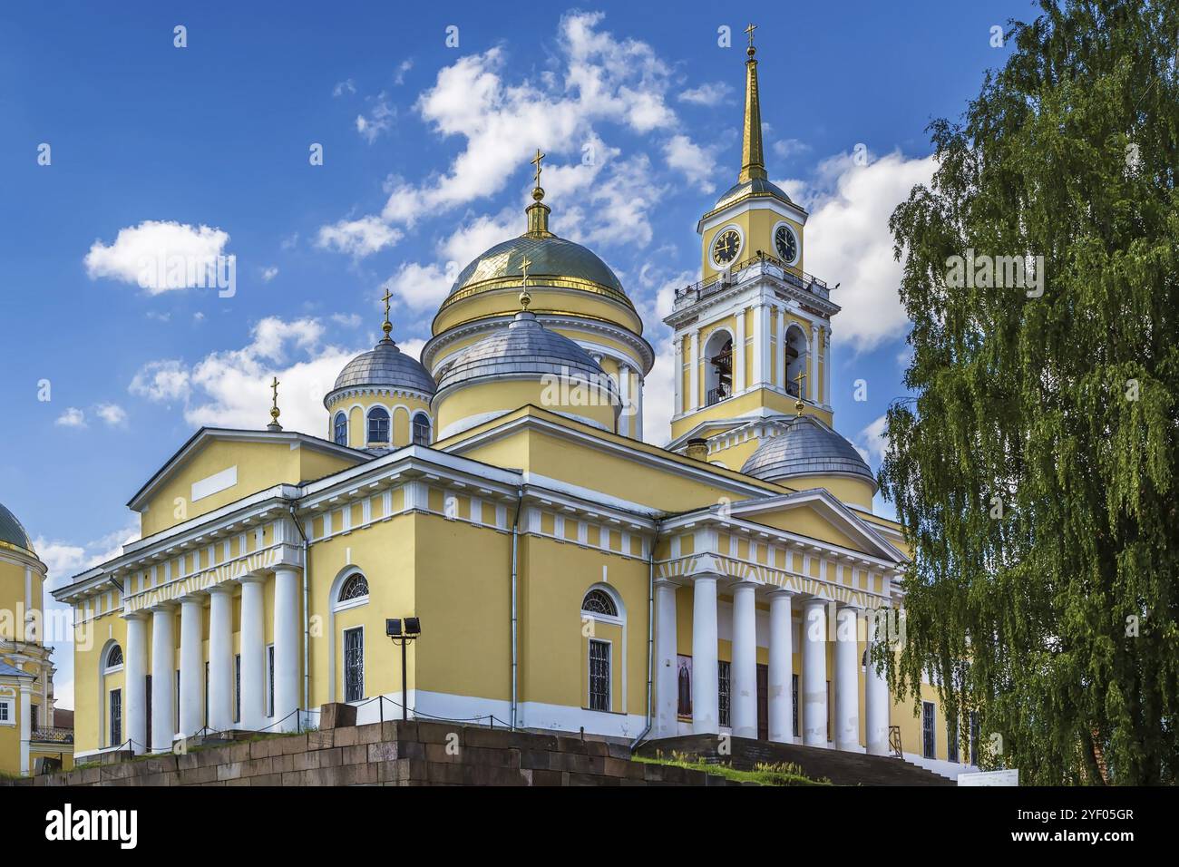 Epiphany Cathedral In Nilov Monastery On The Lake Seliger, Russia ...