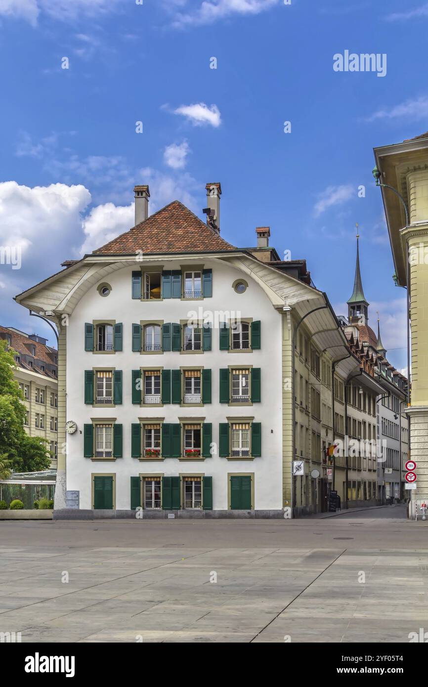 Building on Bundesplatz square in Old City of Bern, Switzerland, Europe ...