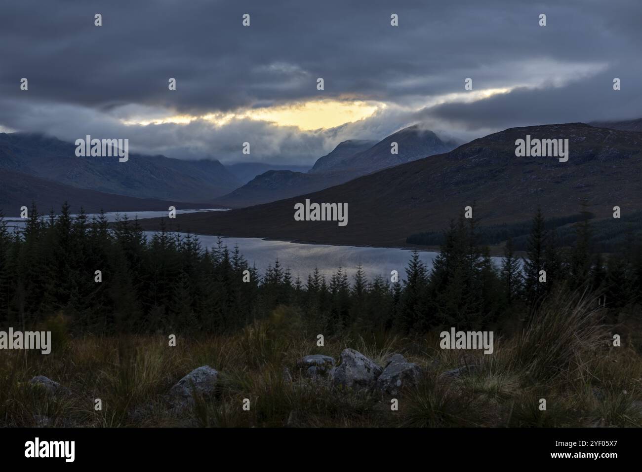 Twilight, Loch Loyne, Glen Garry, Western Highlands, Scotland, Great ...