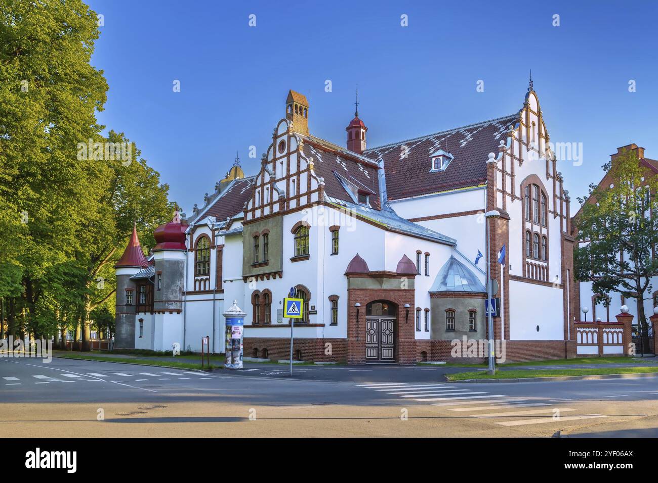 Historical house in Parnu city center, Estonia, Europe Stock Photo - Alamy