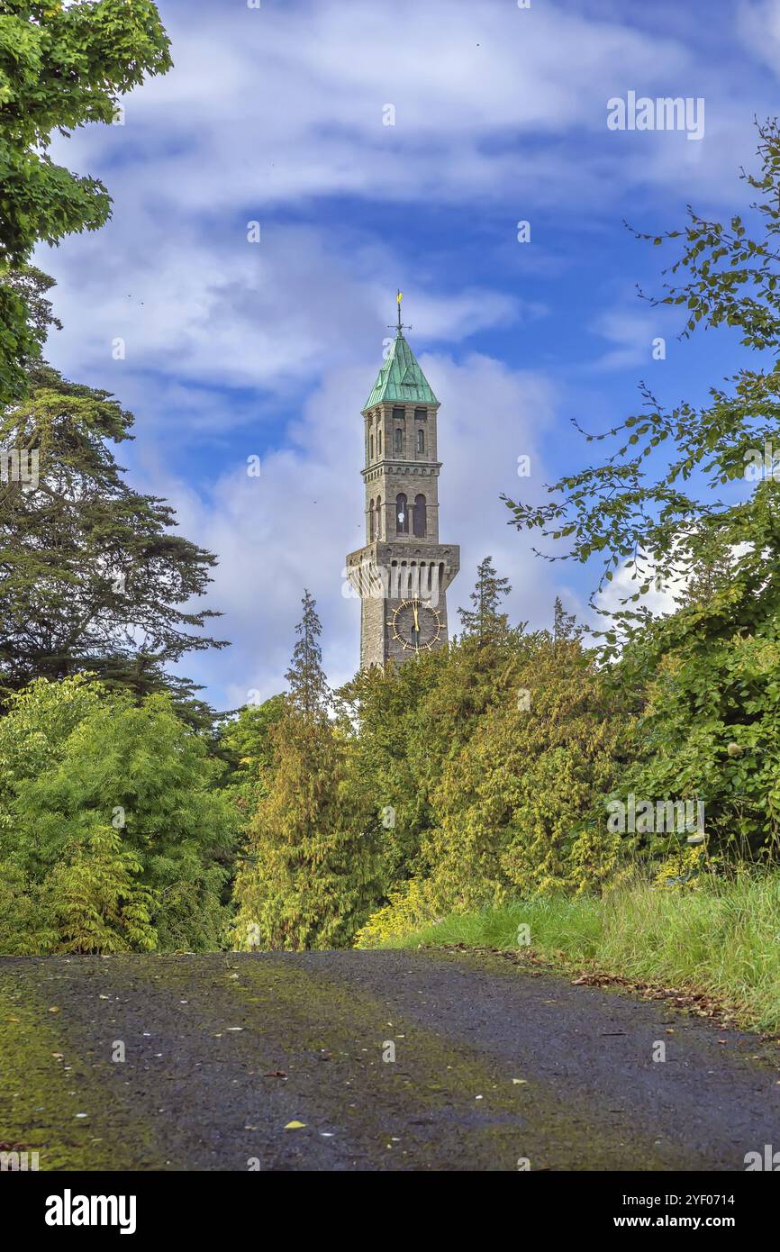 Farmleigh Clock Tower in park in Dublin, Ireland, Europe Stock Photo ...