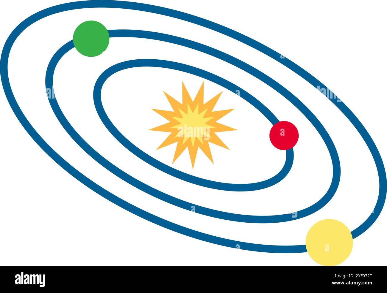 Vector planetary system element in a cartoon style. Exploration of the ...