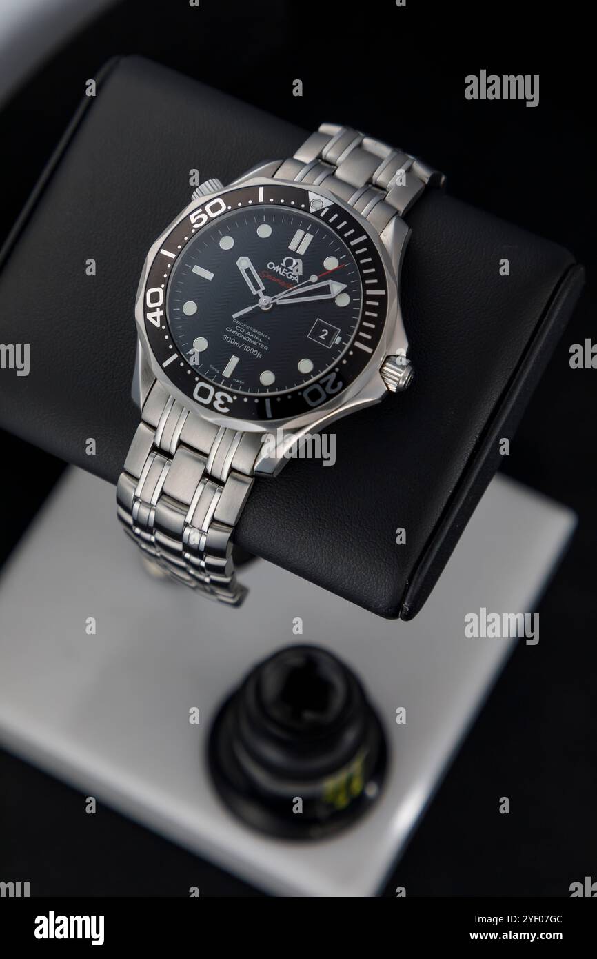 300, accessory, automatic watch, black, brand, caliber, clock, close up ...