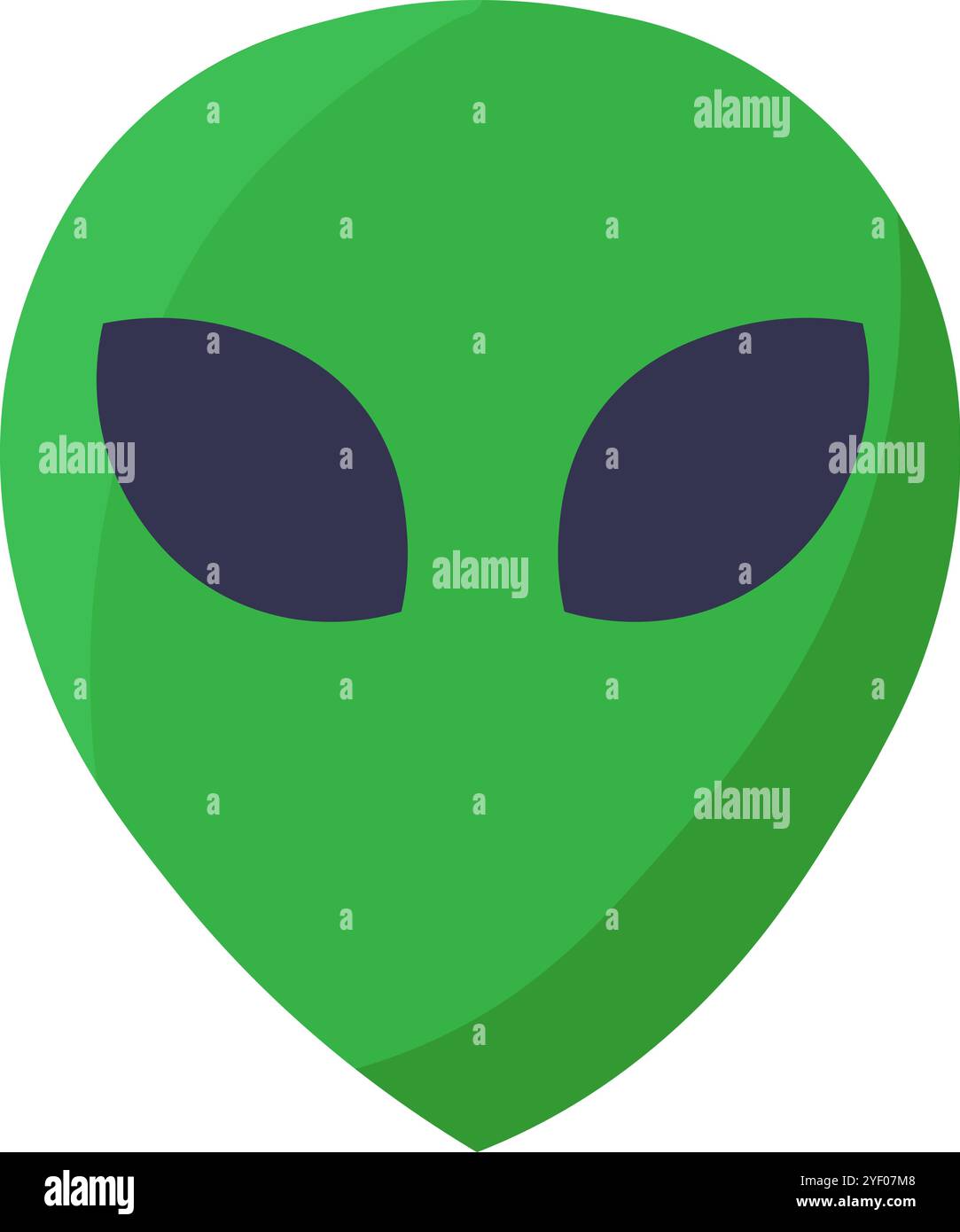 Vector humanoid face element in a cartoon style. Mystery of the cosmos ...