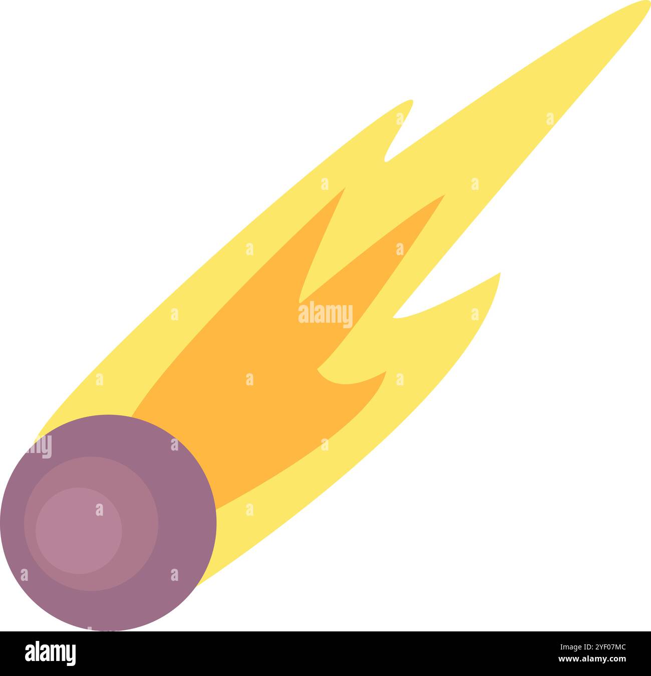 Vector comet element in a cartoon style. Wonders of the cosmos ...