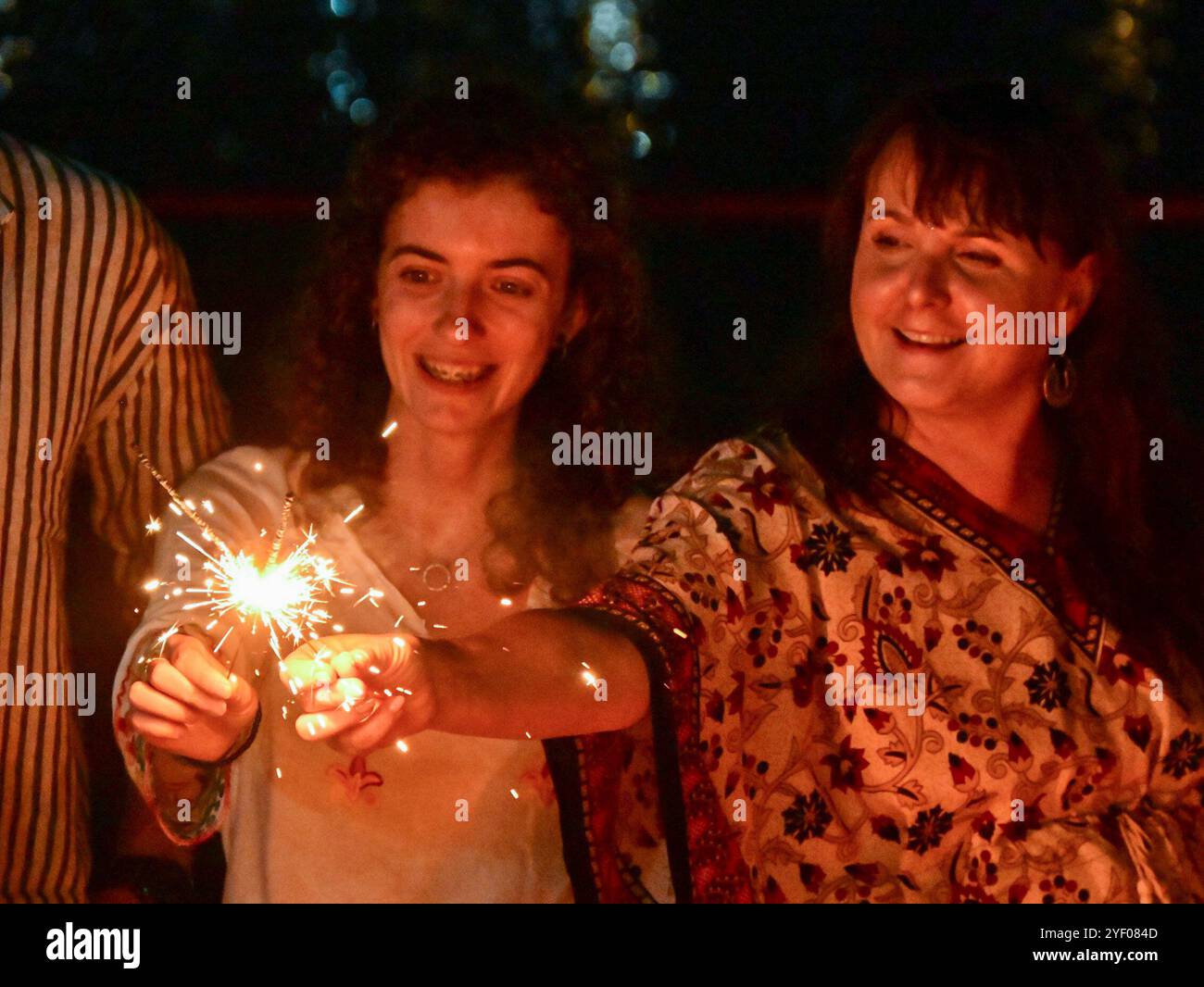 Ajmer, India. 31st Oct, 2024. Foreign tourists celebrate Diwali with ...