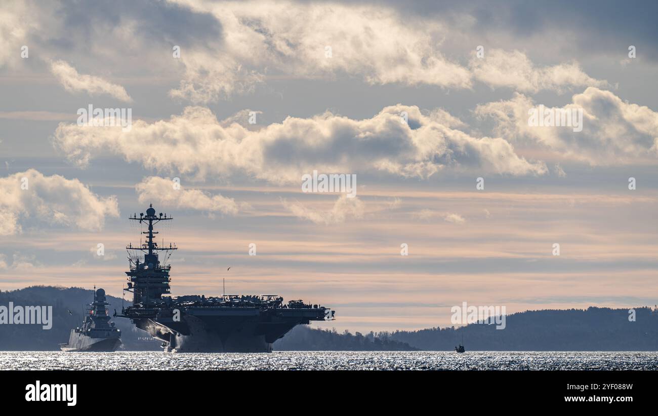 Longboat 20241101. The American aircraft carrier USS Harry S. Truman is ...