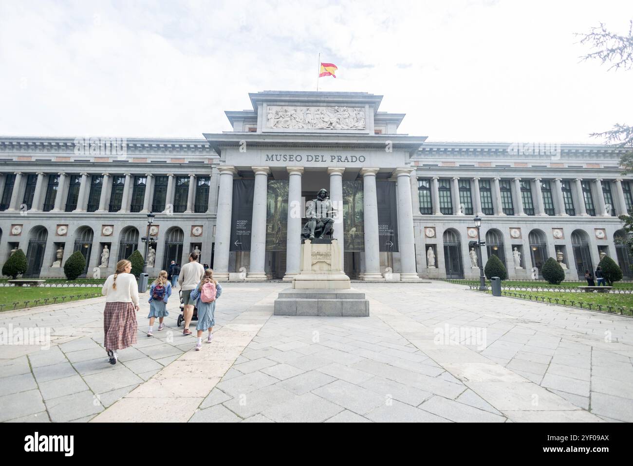 Facade of the Museo Nacional del Prado, on November 2, 2024, in Madrid ...