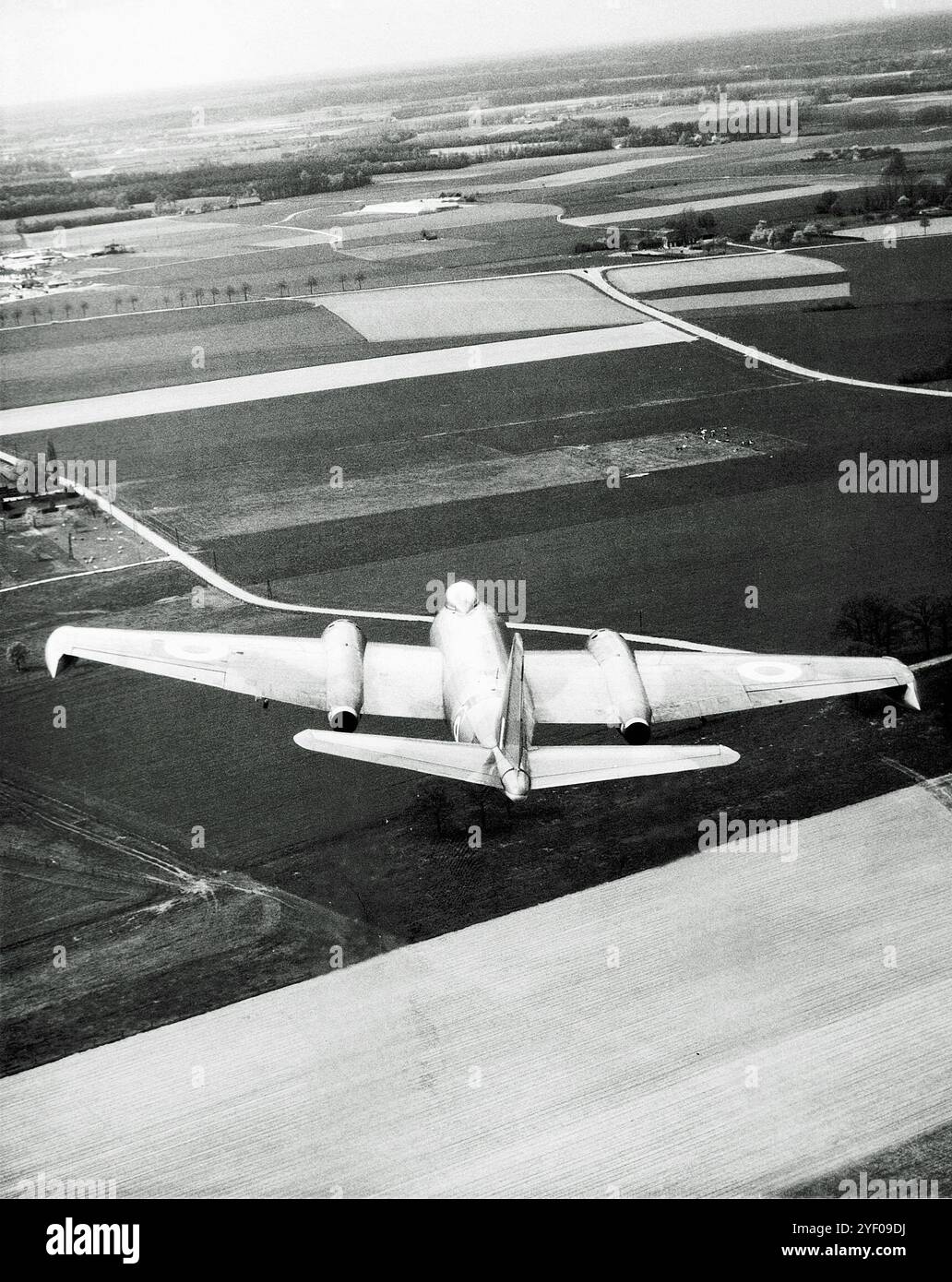 Canberra B(I) Mk8 from RAF Laarbruch at low level over West Germany in ...