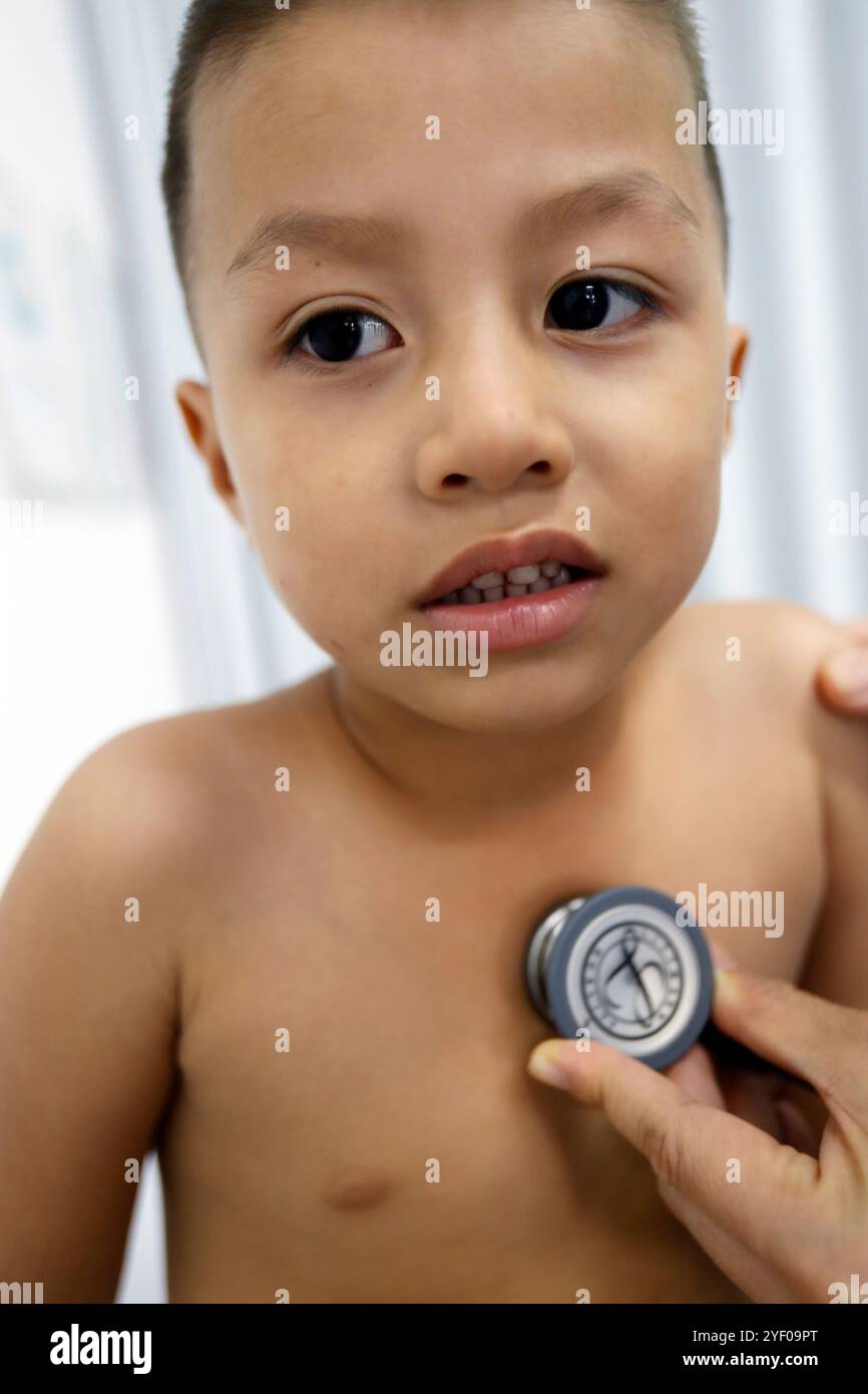 Tam Duc hospital. Child suffering of congenital heart disease. Ho Chi ...