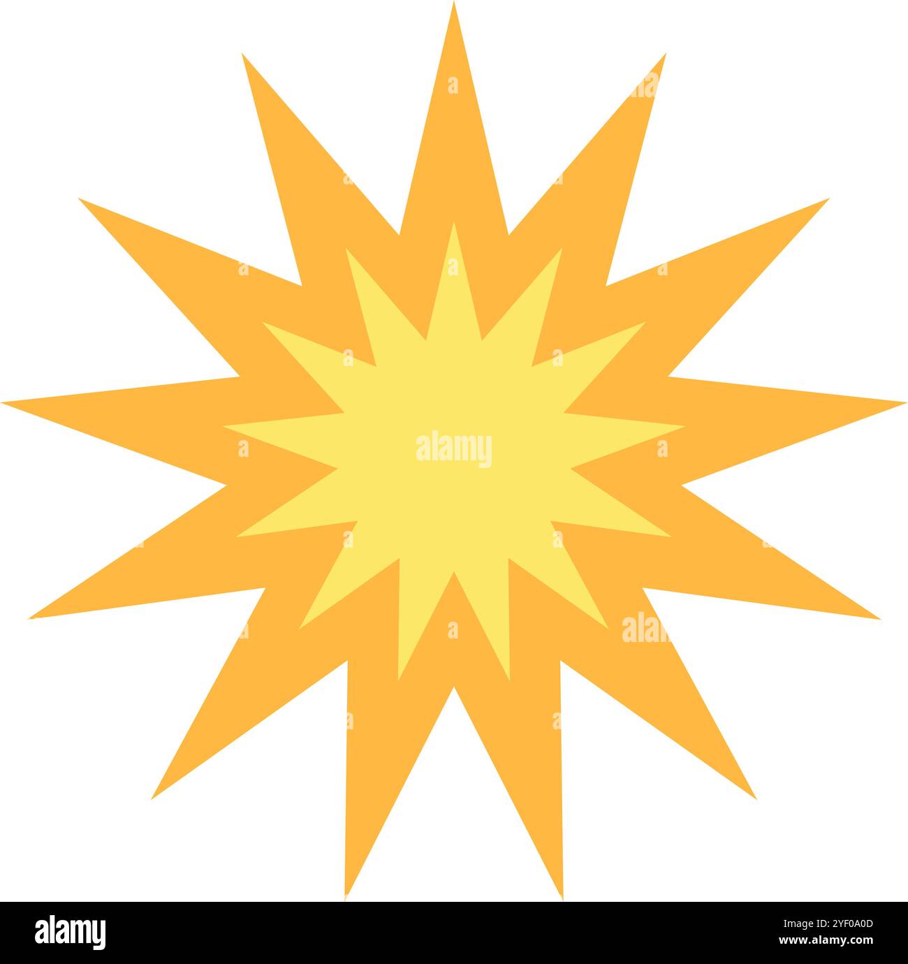 Vector sun element in a cartoon style. Wonders of the cosmos, astronomy ...