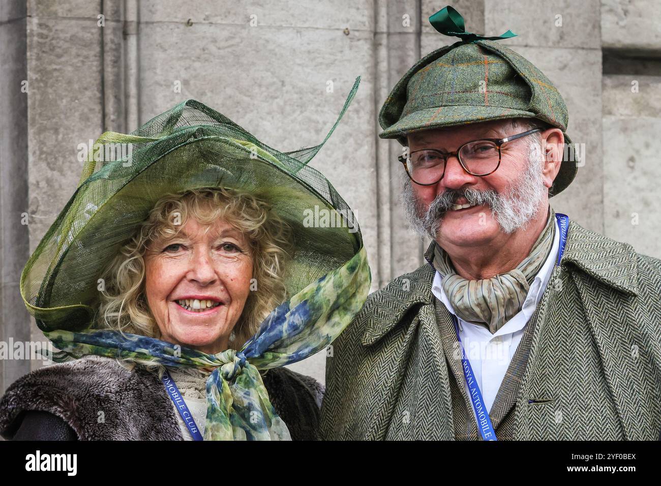London, UK. 02nd Nov, 2024. RAC members and event participants pose ...