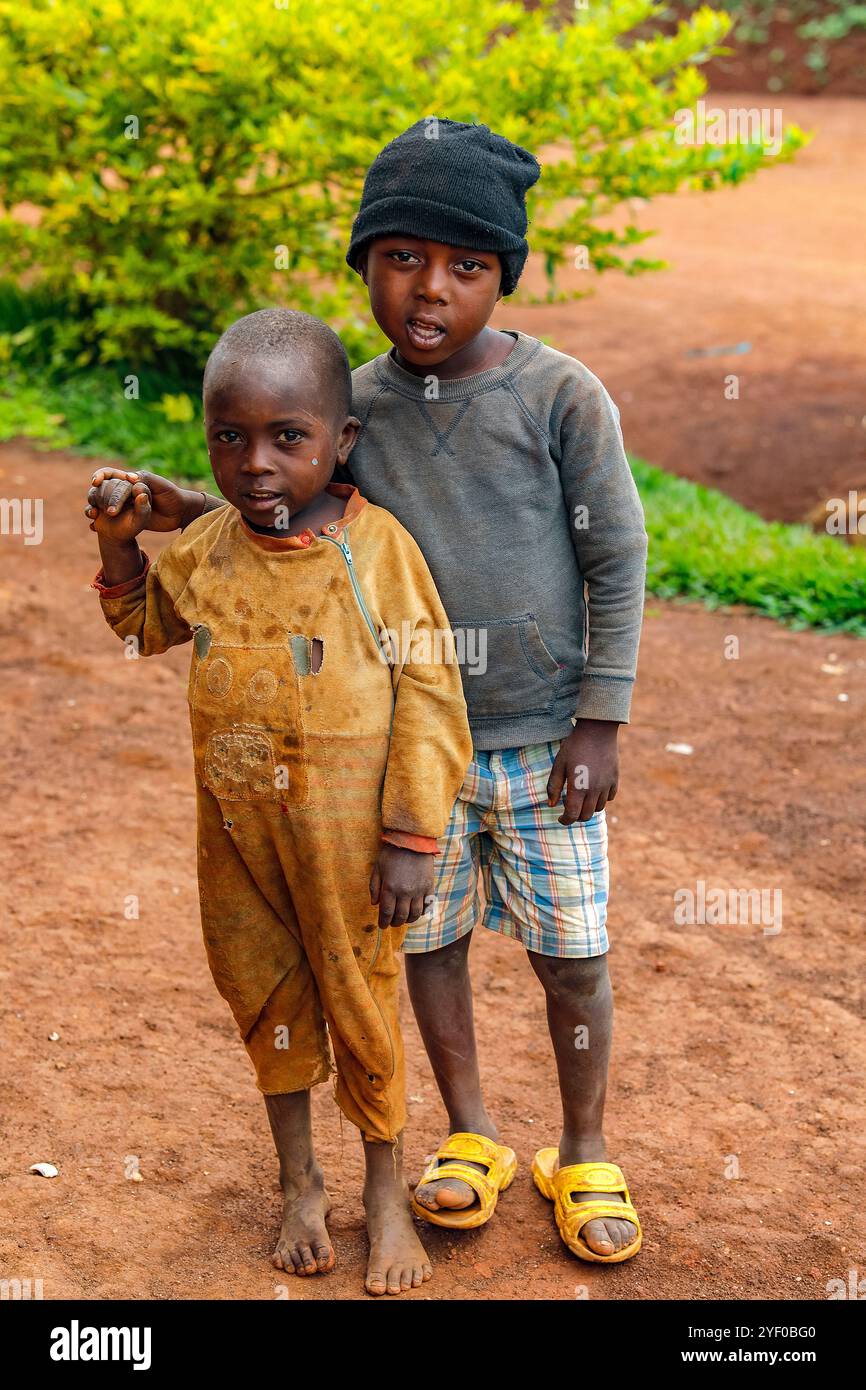 Boys standing in southern Rwanda Stock Photo - Alamy