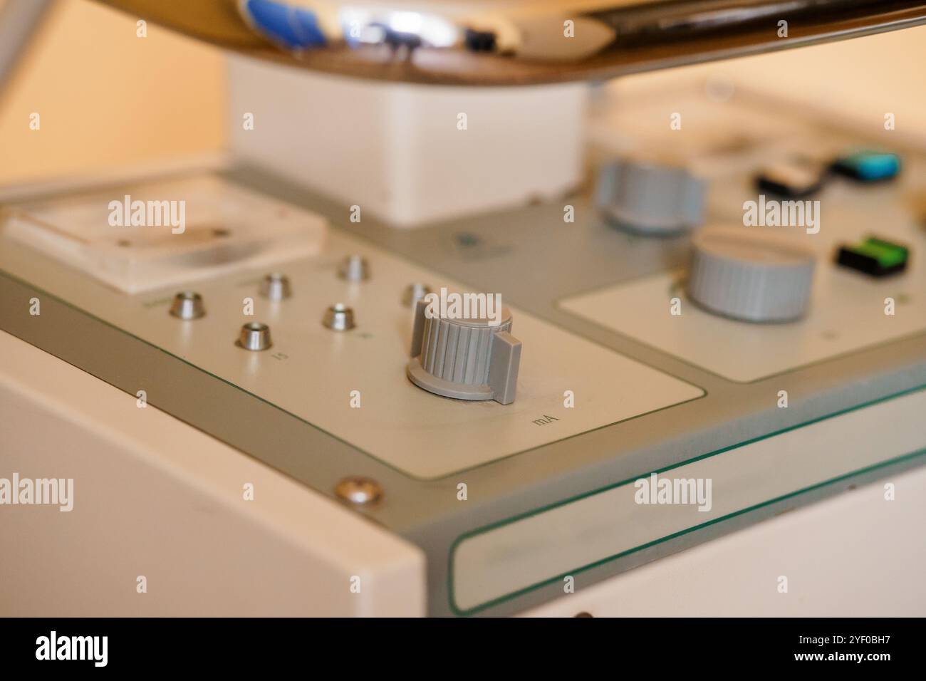 Close-Up of Medical Device Control Panel with Dials and Switches Stock ...