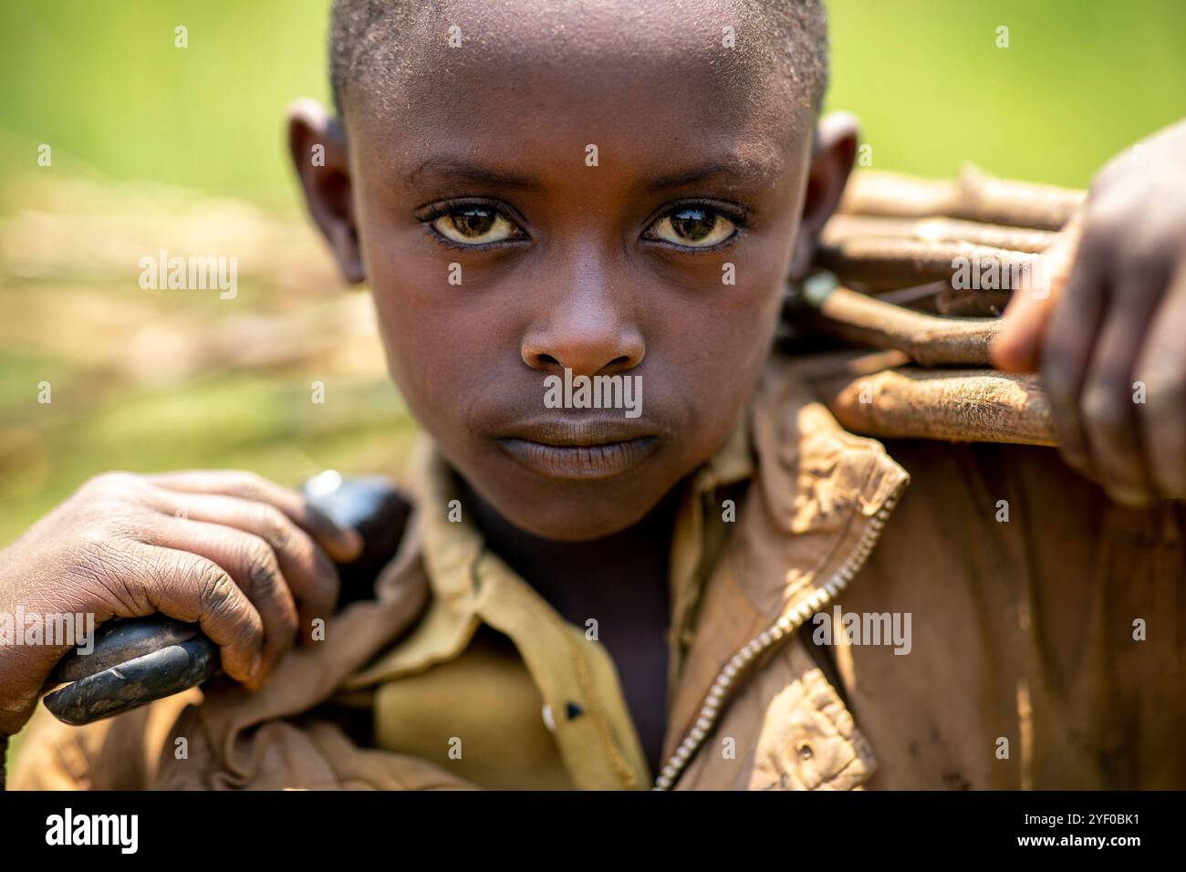 Boy carrying wood, Muhanga district, Rwanda Stock Photo - Alamy