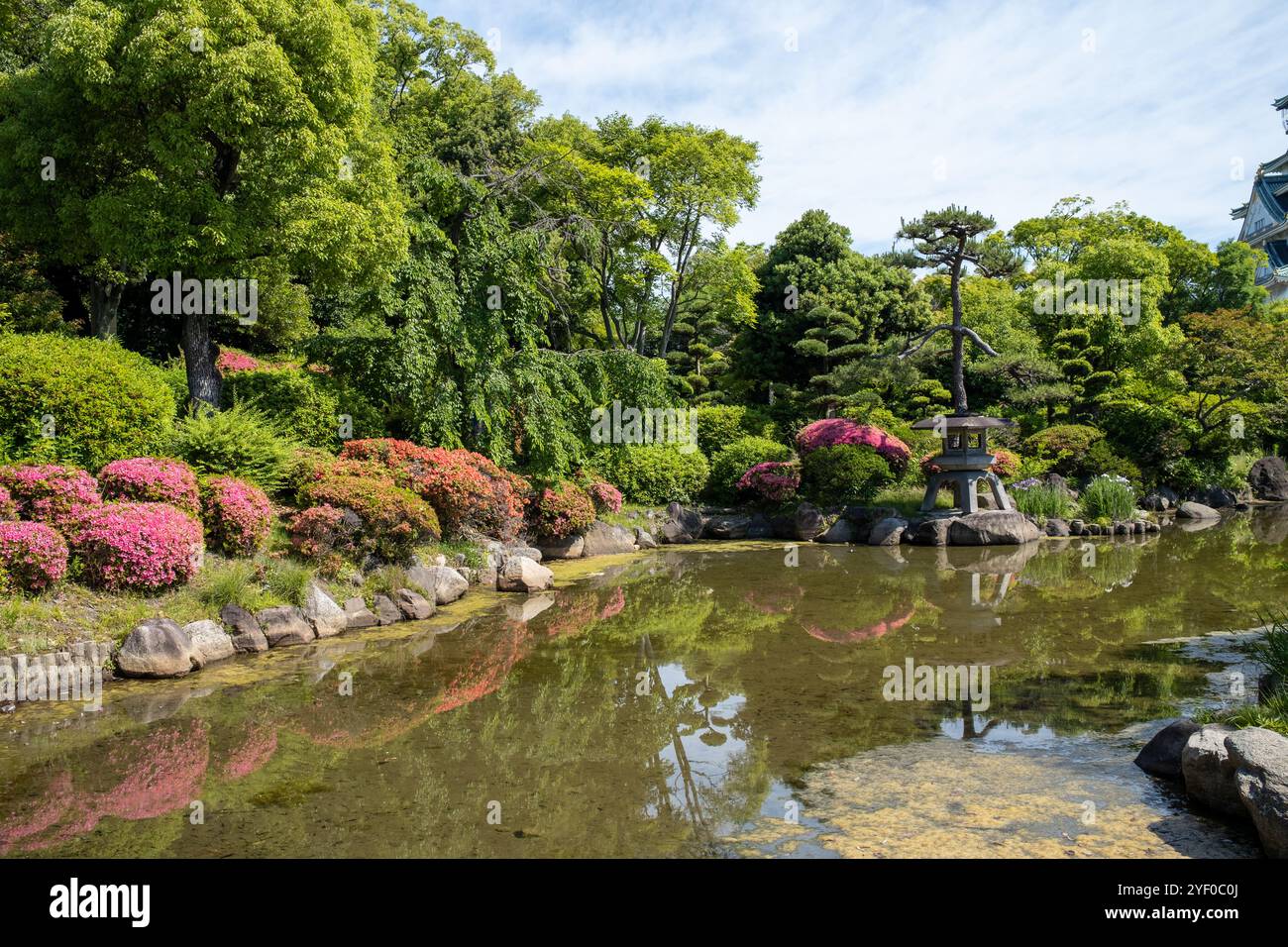 The Traditional Japanese Gardens at Osaka Castle Osaka City Japan Stock ...