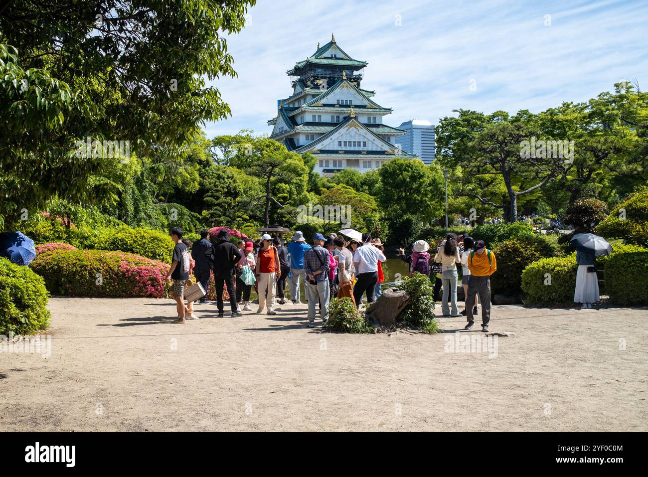 The Traditional Japanese Gardens at Osaka Castle Osaka City Japan Stock ...