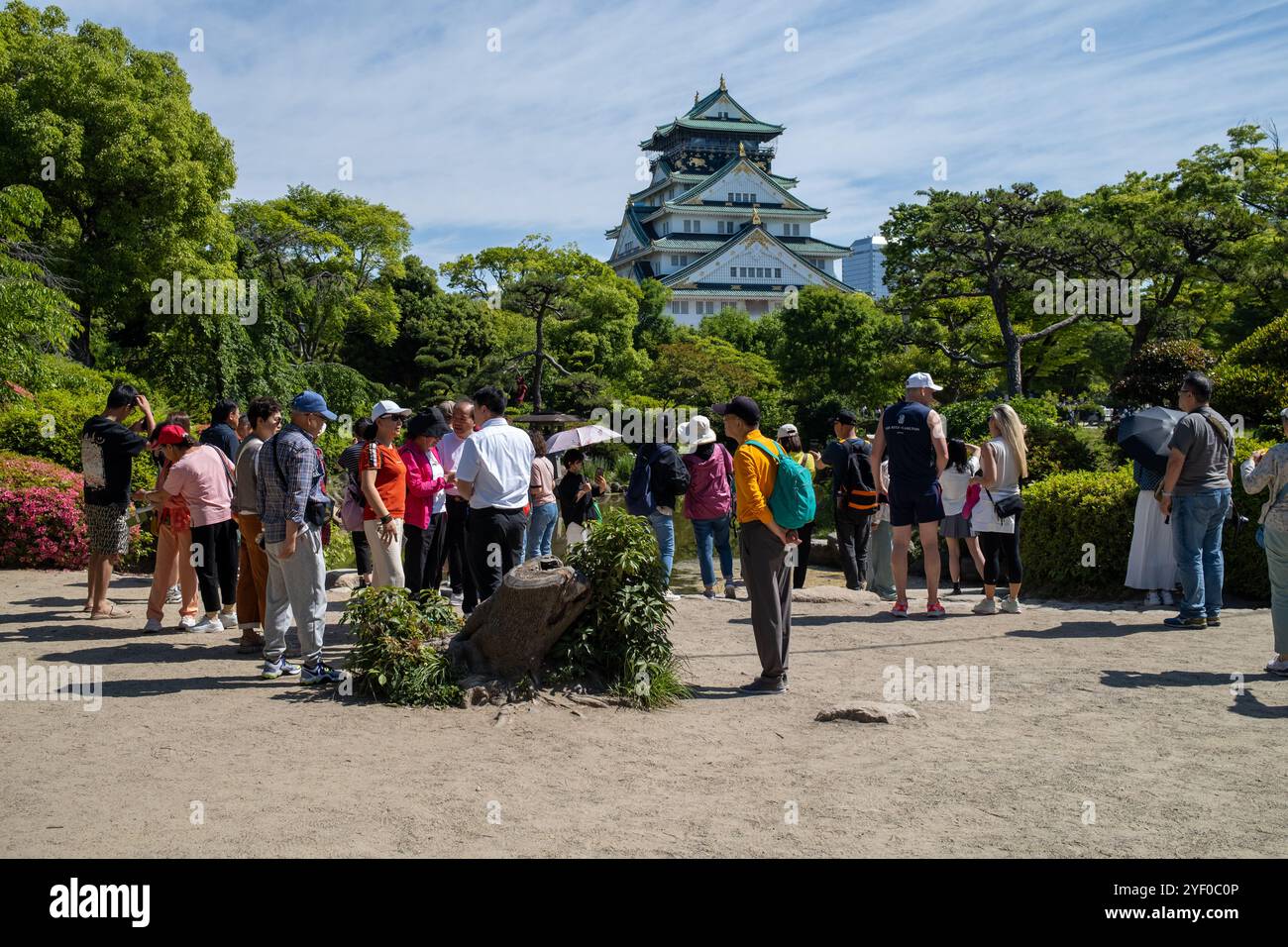 The Traditional Japanese Gardens at Osaka Castle Osaka City Japan Stock ...