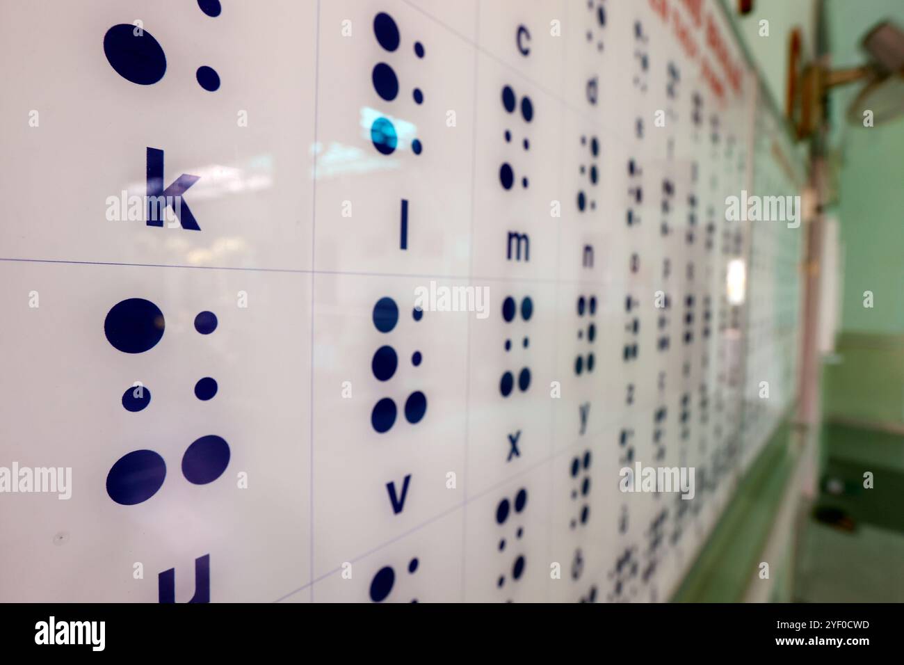 Center for blind children. Braille alphabet. Ho Chi Minh city. Vietnam ...