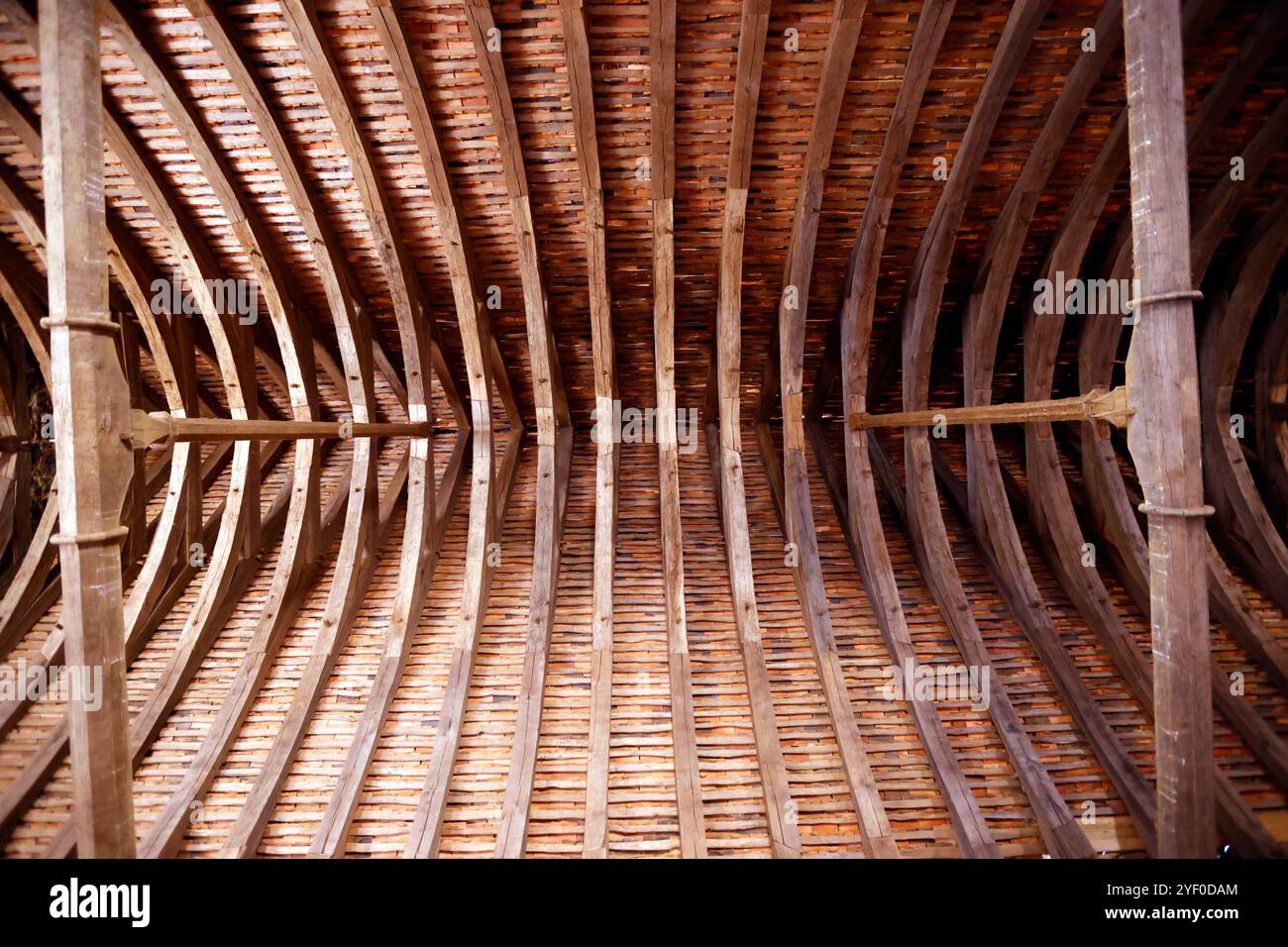 Guedelon Castle, medieval-site. Construction of a castle, using the ...