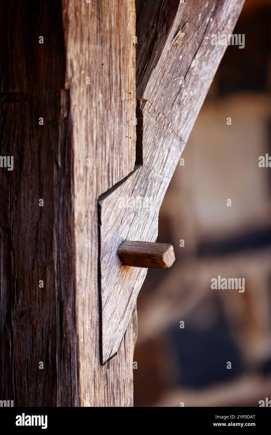 Guedelon Castle, medieval-site. Construction of a castle, using the ...