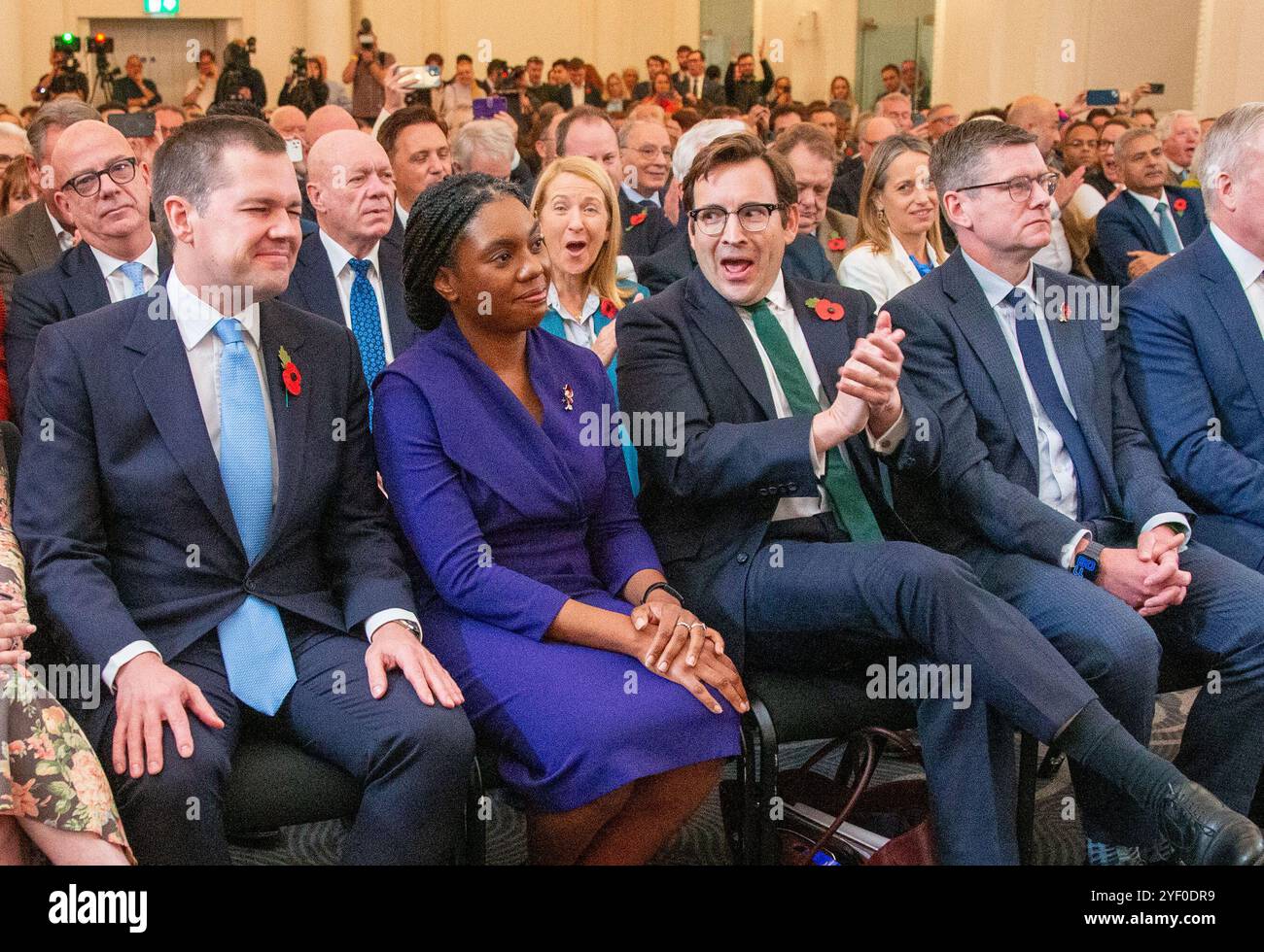 London, England, UK. 2nd Nov, 2024. KEMI BADENOCH is with rival ROBERT ...