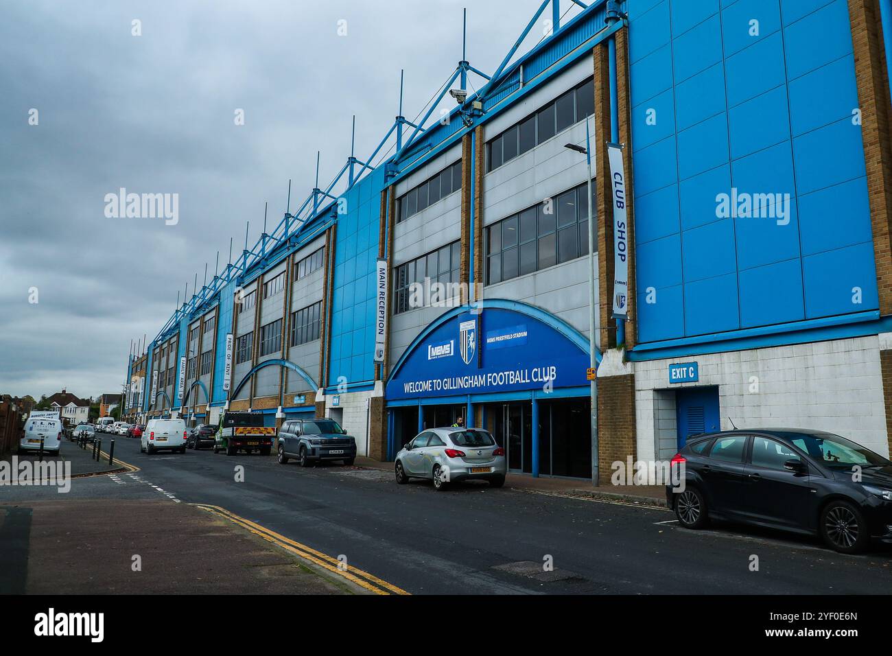 A general view of MEMS Priestfield prior to the Emirates FA Cup First ...