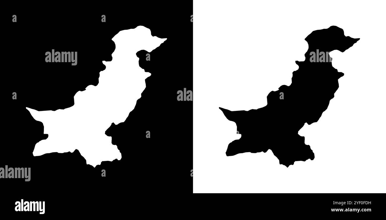 Map of pakistan Black and White Stock Photos & Images - Alamy