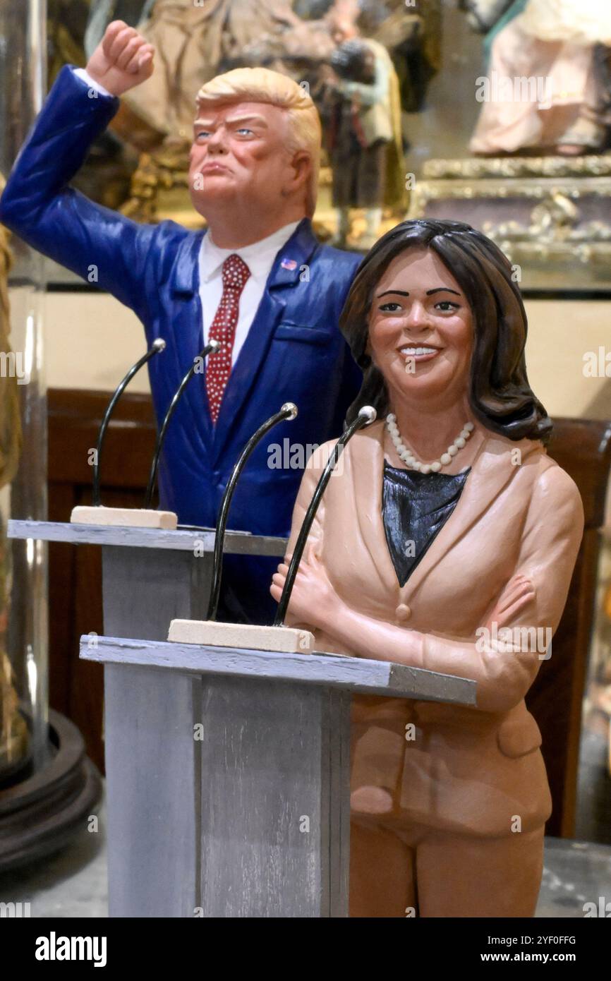 Kamala Harris and Donald Trump in Naples where, just a few hours before ...