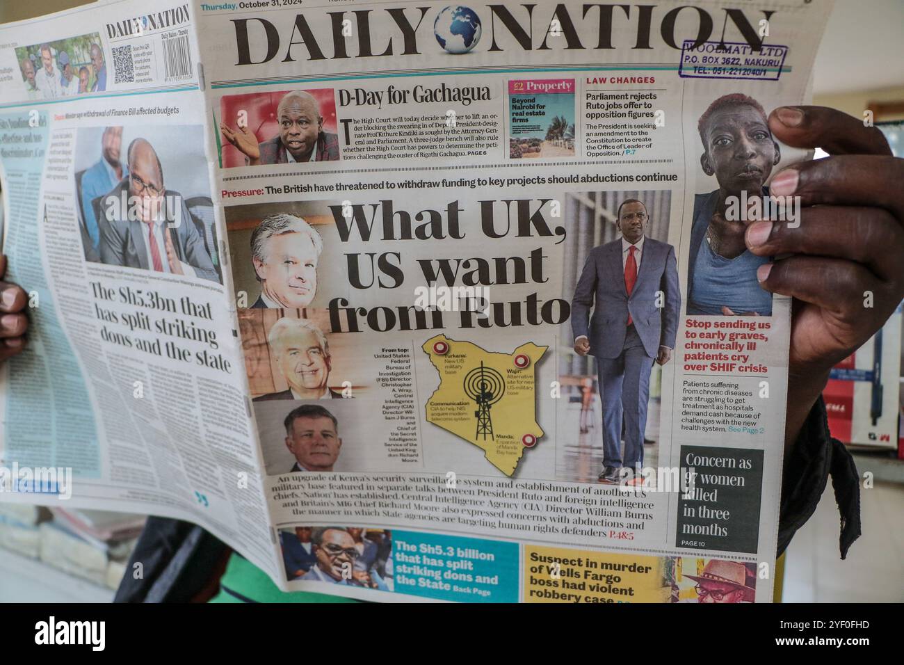 Nakuru, Kenya. 02nd Nov, 2024. A man reads Kenya's Daily Nation ...