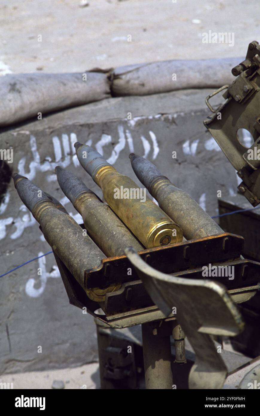 First Gulf War: 10th March 1991 Soviet 57mm shells, ready for use as ...