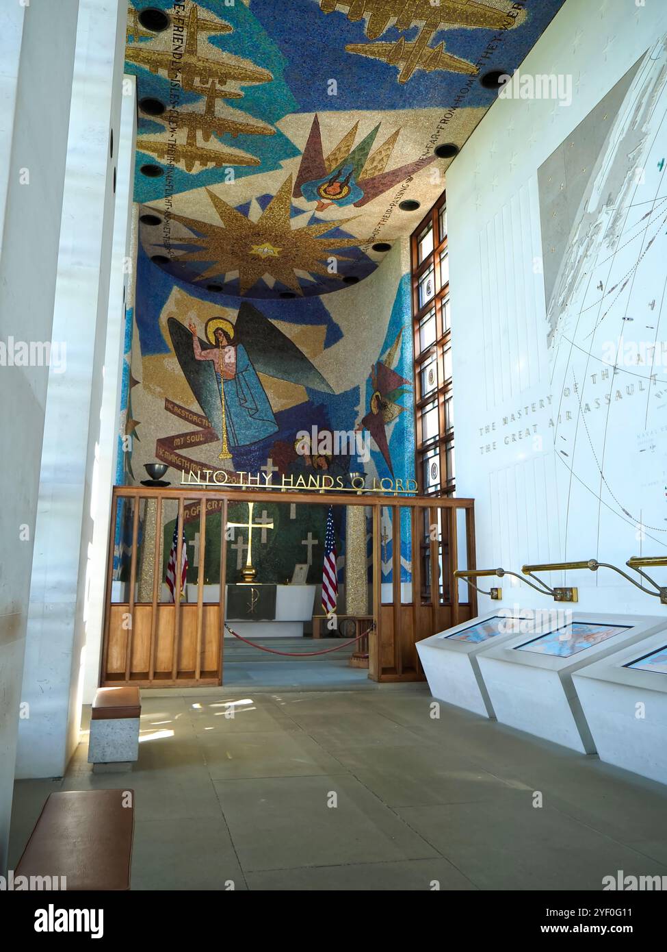 the chapel in the Memorial building features a mosaic by Francis Scott ...