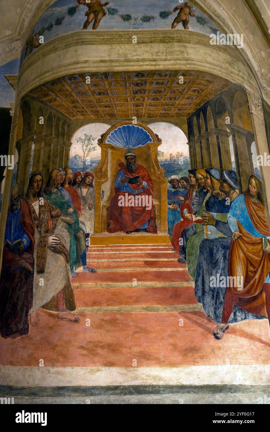 Stories of Saint Benedict of Monte Oliveto Maggiore cycle of frescoes ...