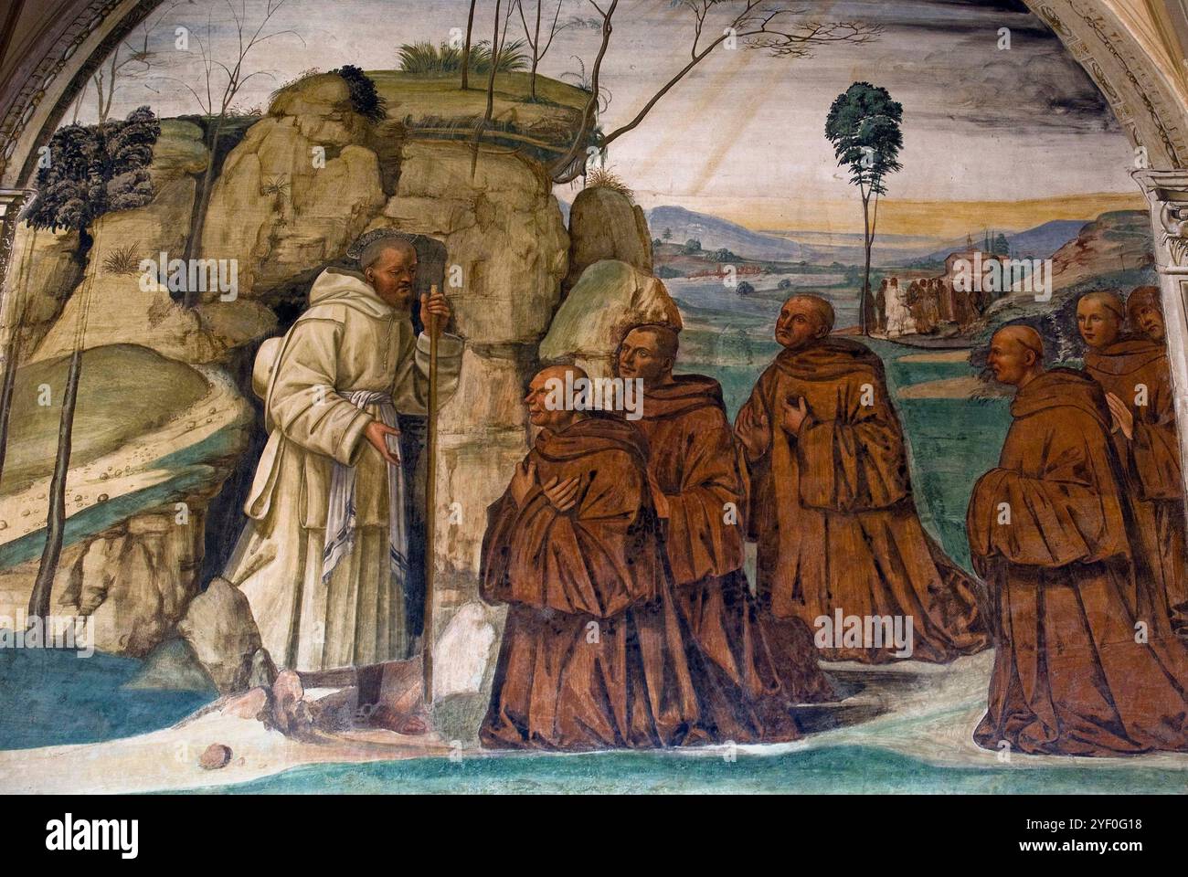 Stories of Saint Benedict of Monte Oliveto Maggiore cycle of frescoes ...