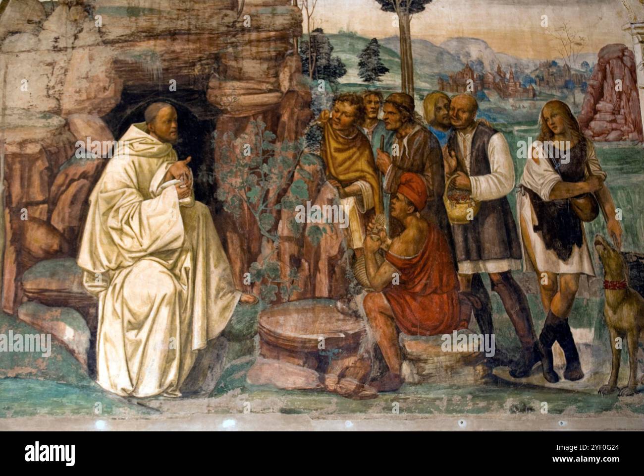 Stories of Saint Benedict of Monte Oliveto Maggiore cycle of frescoes ...