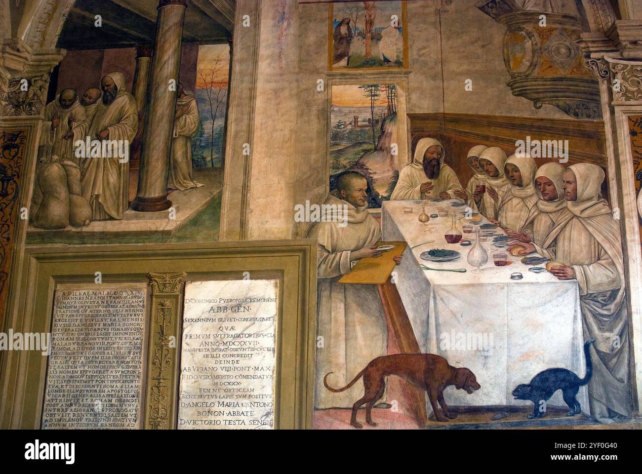 Stories of Saint Benedict of Monte Oliveto Maggiore cycle of frescoes ...