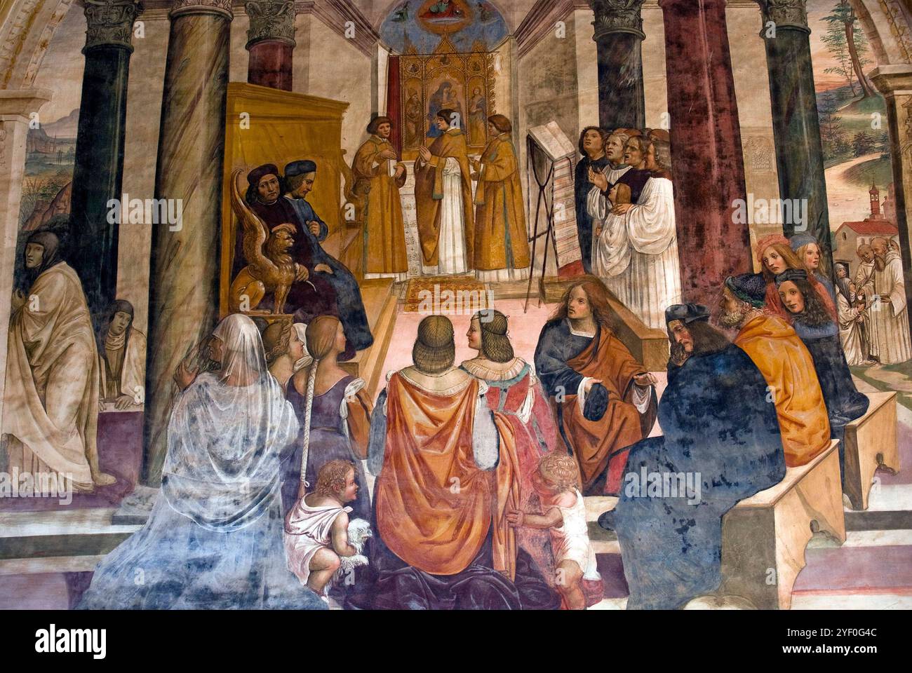 Stories of Saint Benedict of Monte Oliveto Maggiore cycle of frescoes ...