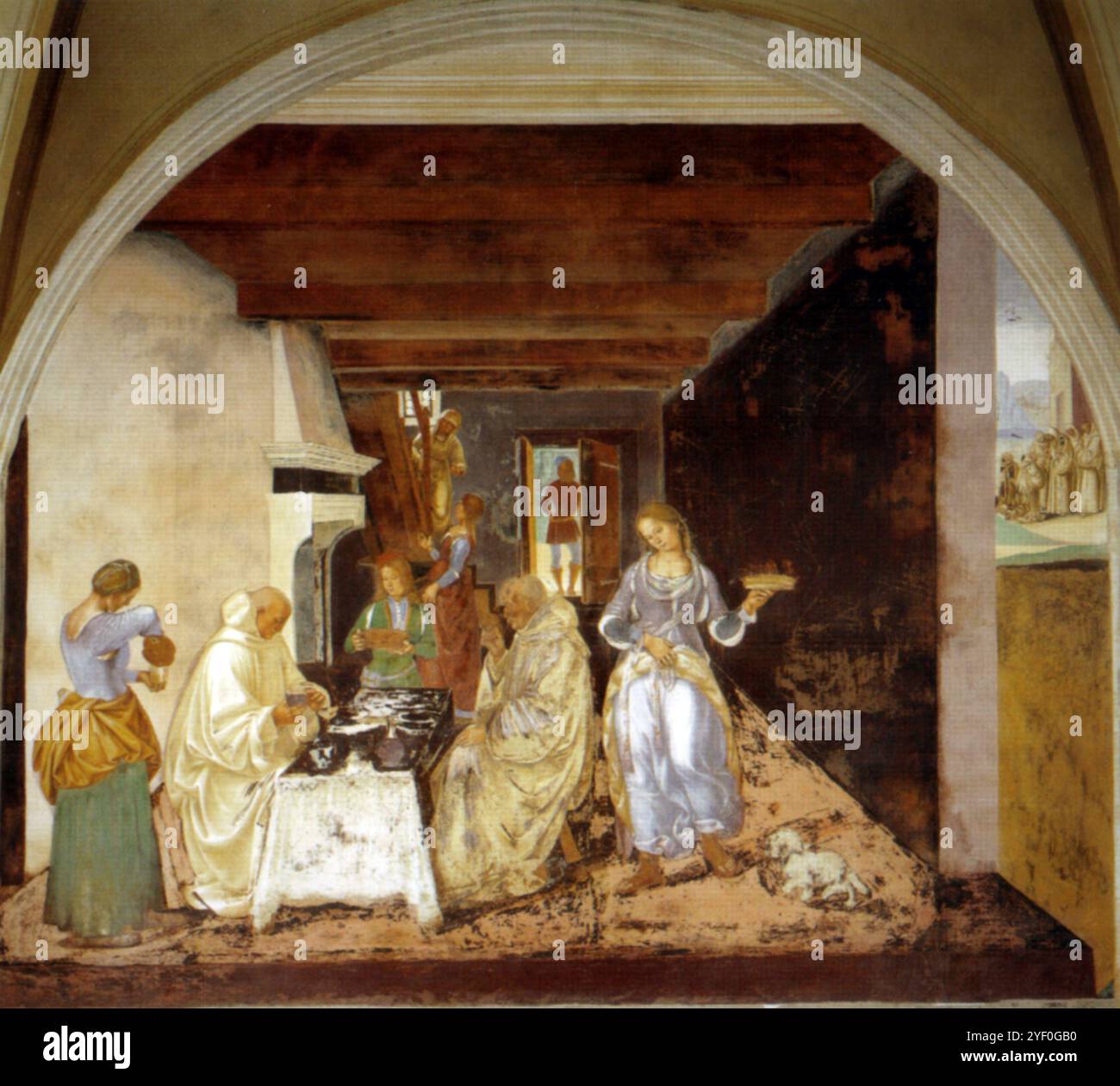 Stories of Saint Benedict of Monte Oliveto Maggiore cycle of frescoes ...