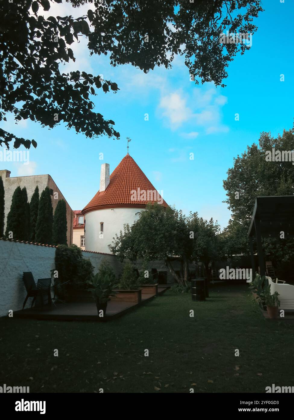 The Red Tower Castle in Estonia. Located in Pärnu city Stock Photo - Alamy