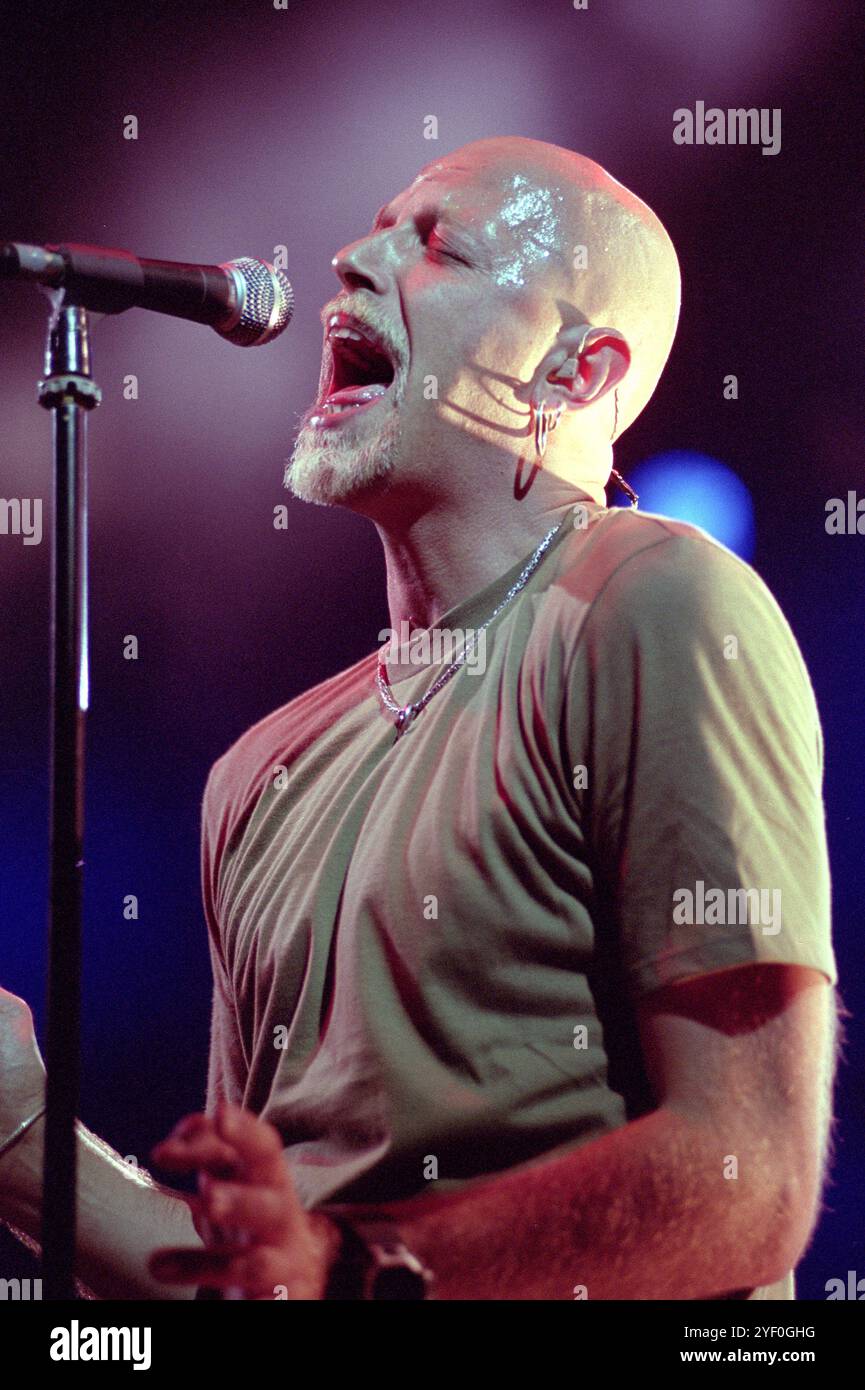 Vigevano Italy 26/06/1999: Pau (Paolo Bruni) singer and guitarist of ...