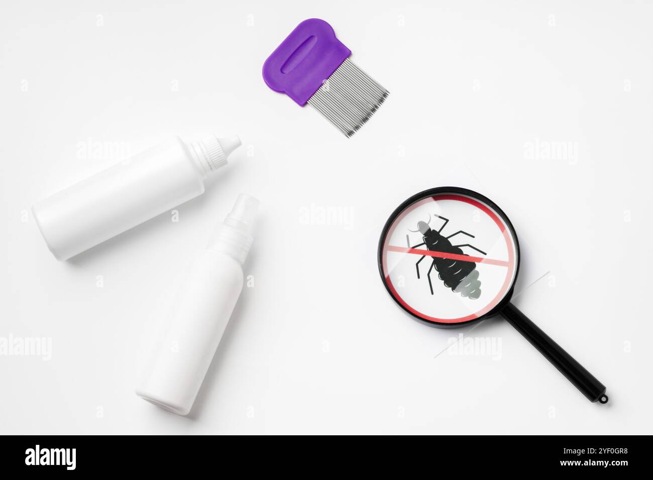 Tools for inspecting and treating lice infestations at home with a ...