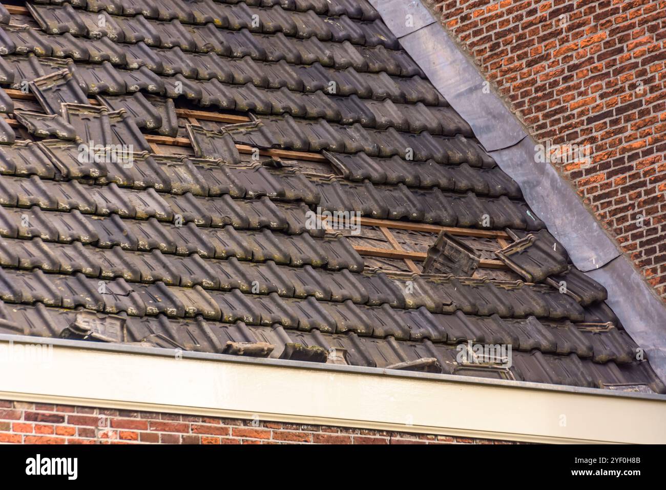 Blown off tiles hi-res stock photography and images - Alamy